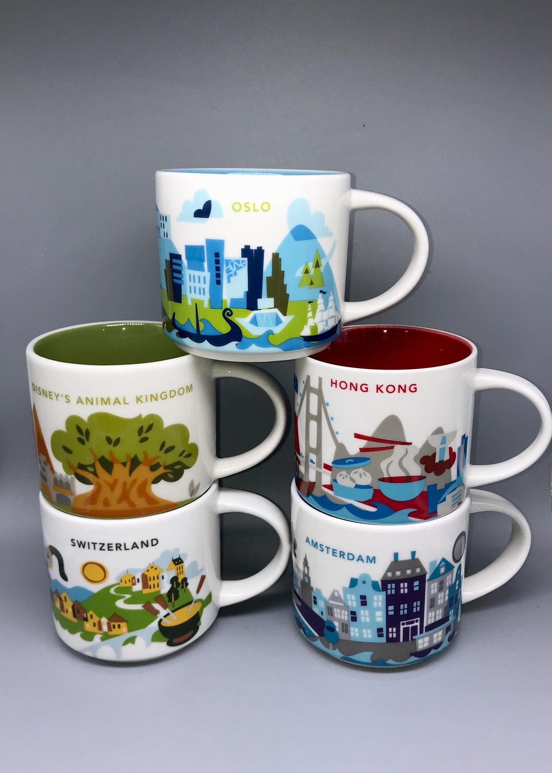 Your Choice of 1 Starbuck's "you Are Here" Mugs- Oslo- Disney's Animal ...