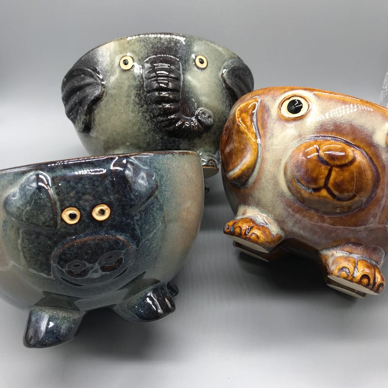Ceramic Animal Planter - Etsy