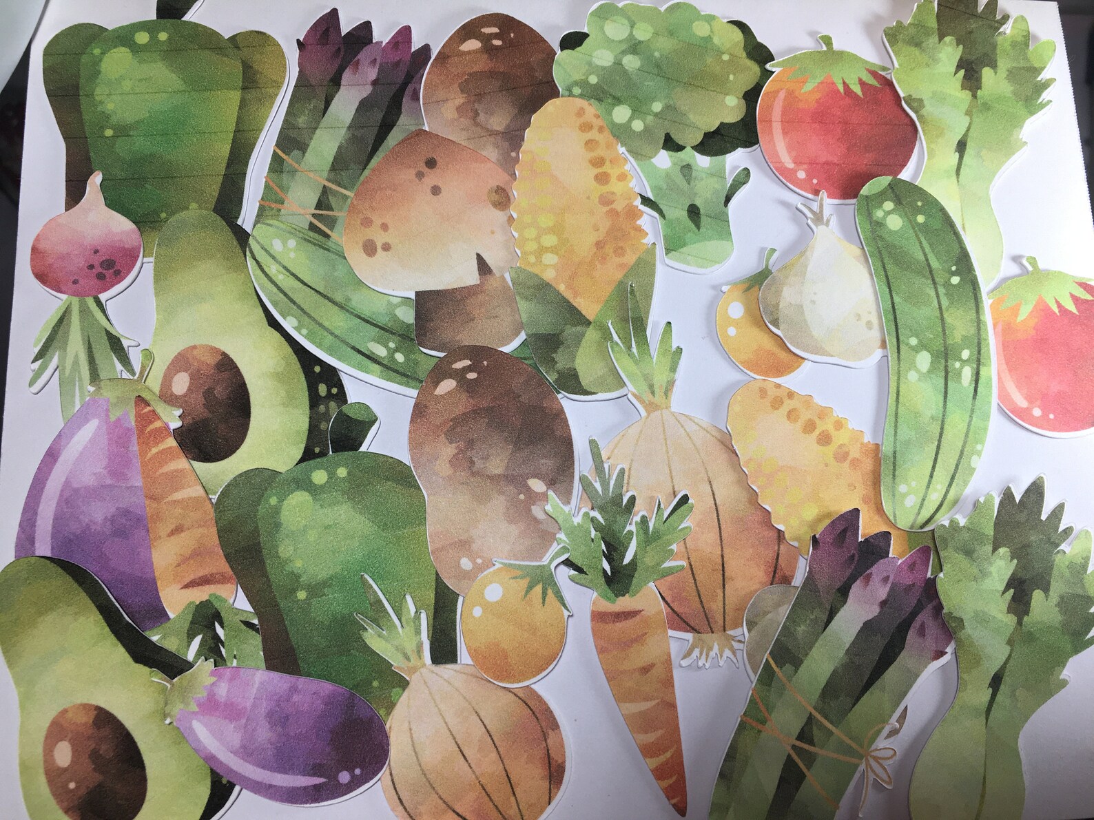 Vegetables Cooking Gardening Theme Cut Outs Scrapbooking Card | Etsy