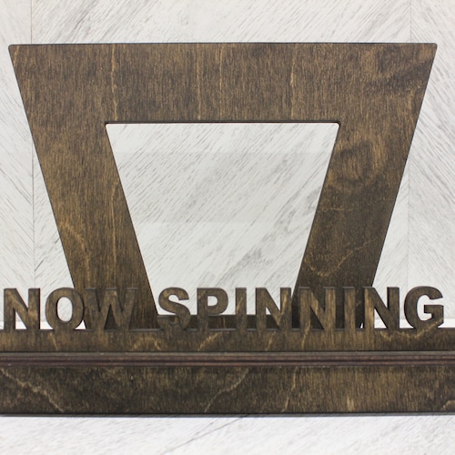 Now Spinning Vinyl Record Stand LP Wooden Tabletop Record - Etsy