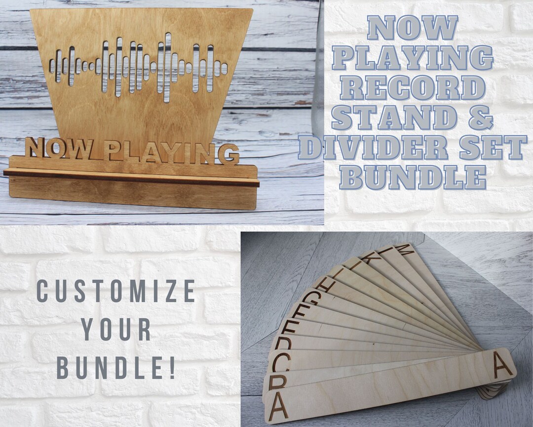 Vinyl Display Bundle | Vinyl Record Stand | Vinyl Record Dividers ...