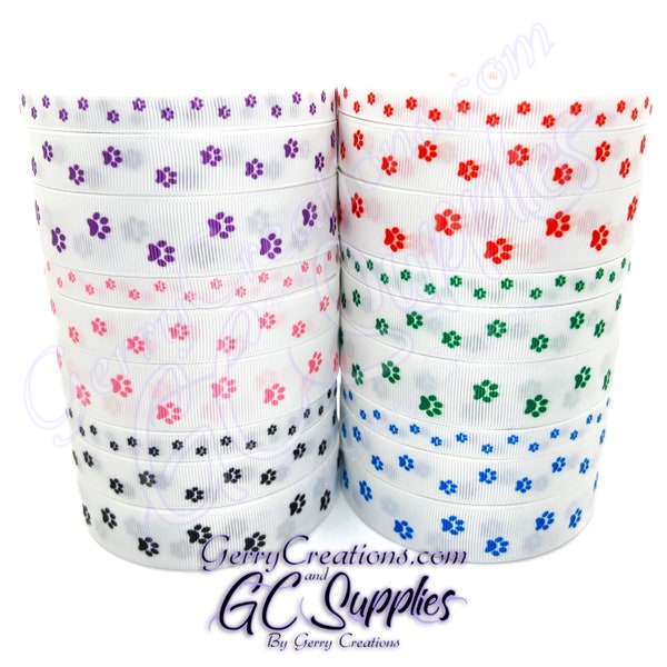 Paw Print Ribbon - Etsy