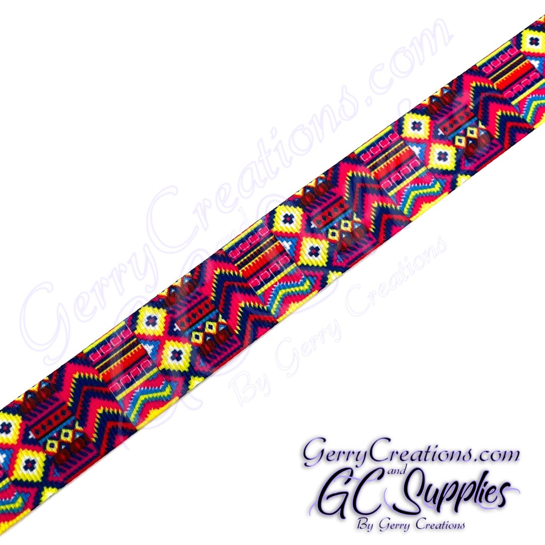 Price is by the Yard - Grosgrain Ribbon 7/8” Colorful Aztec Pattern - Etsy