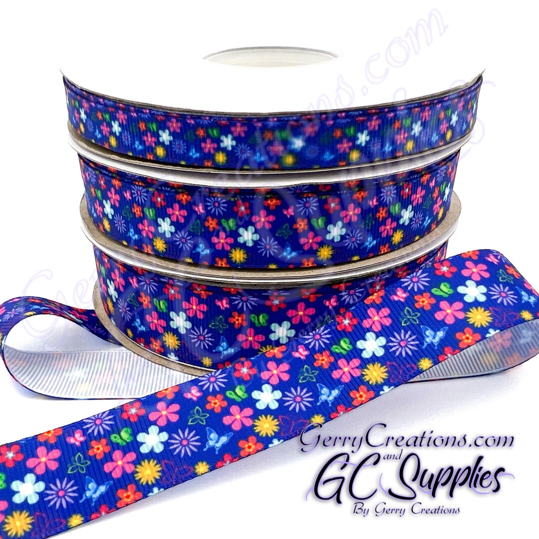 Magical Family Blue Coordinate - USDR Grosgrain Ribbon 7/8”, 5/8” & 3/8 ...