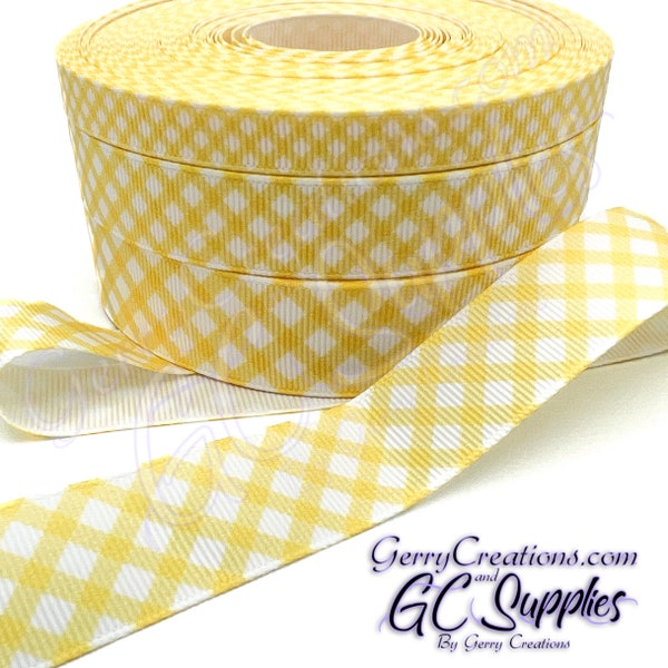 Yellow Plaid Ribbon - Etsy