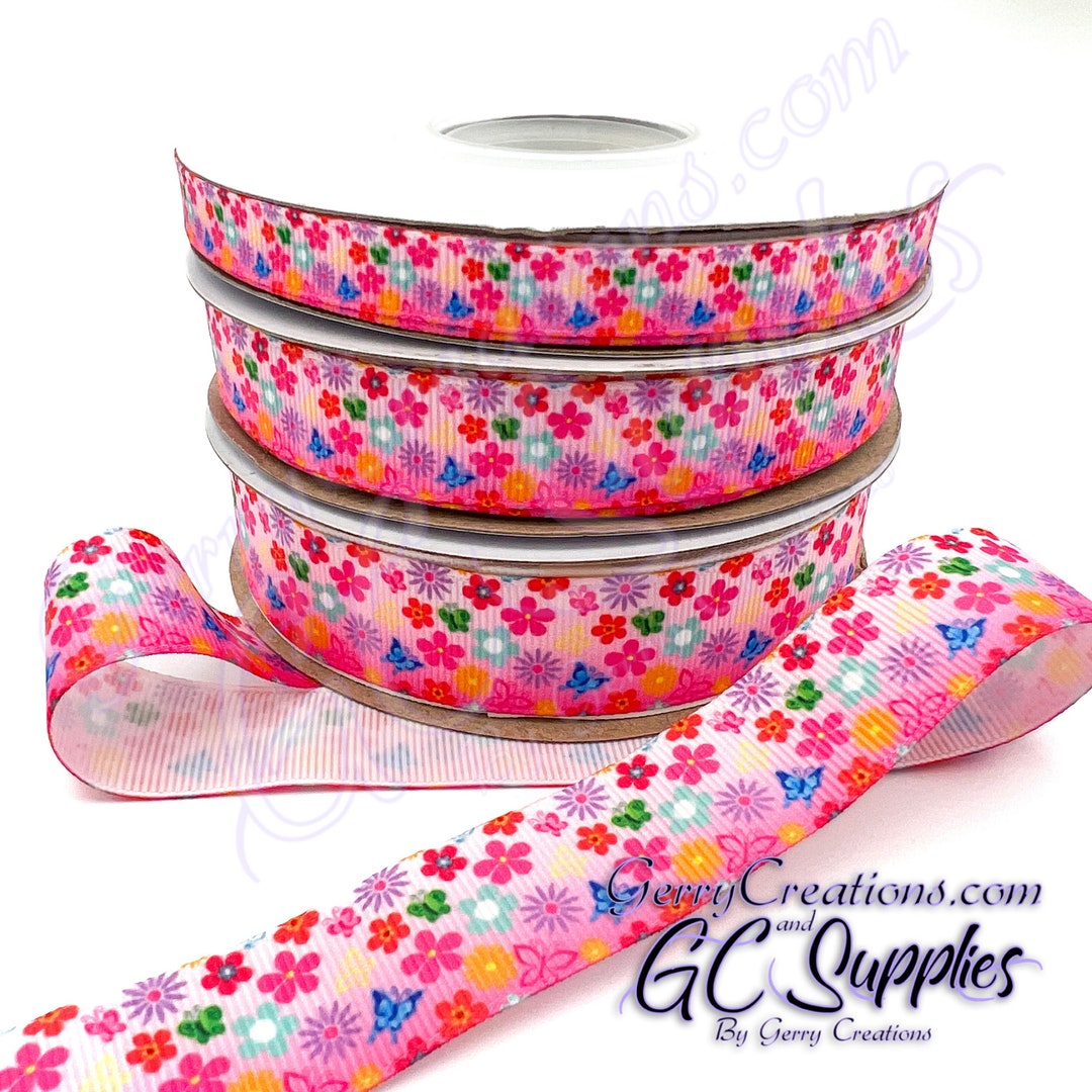 Magical Family Pink Coordinate - USDR Grosgrain Ribbon 7/8”, 5/8” & 3/8 ...