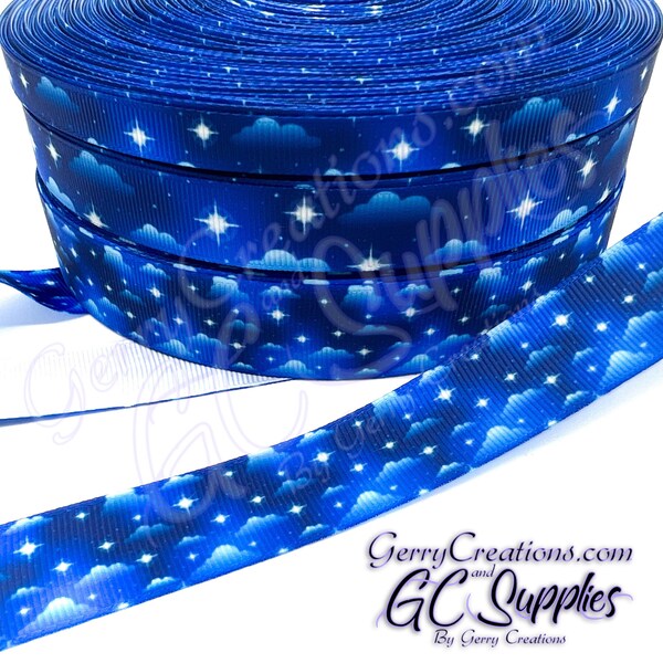 Moon and Stars Ribbon - Etsy
