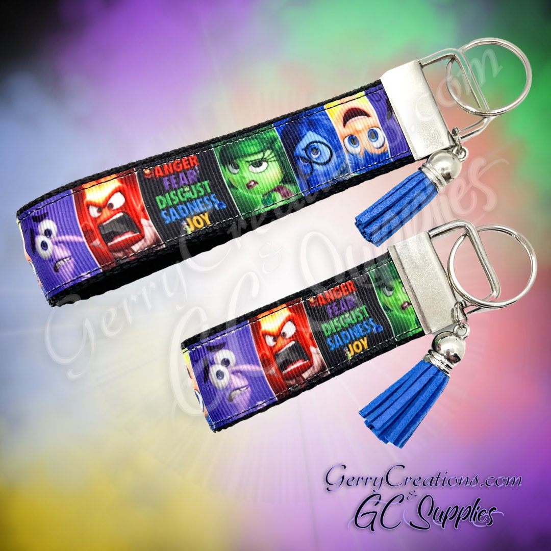 Inside Emotions - Ribbon Keyfob Keyring Keychain Fob Anger Fear Disgust ...