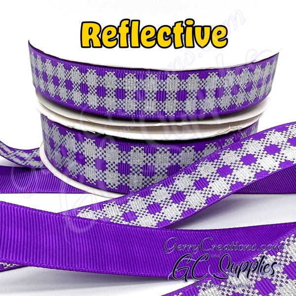 Purple Plaid Fabric Ribbon - Etsy