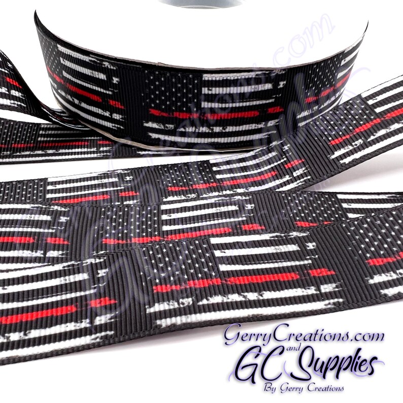 Distressed American Flag - USDR Grosgrain Ribbon 7/8” Awareness Line ...