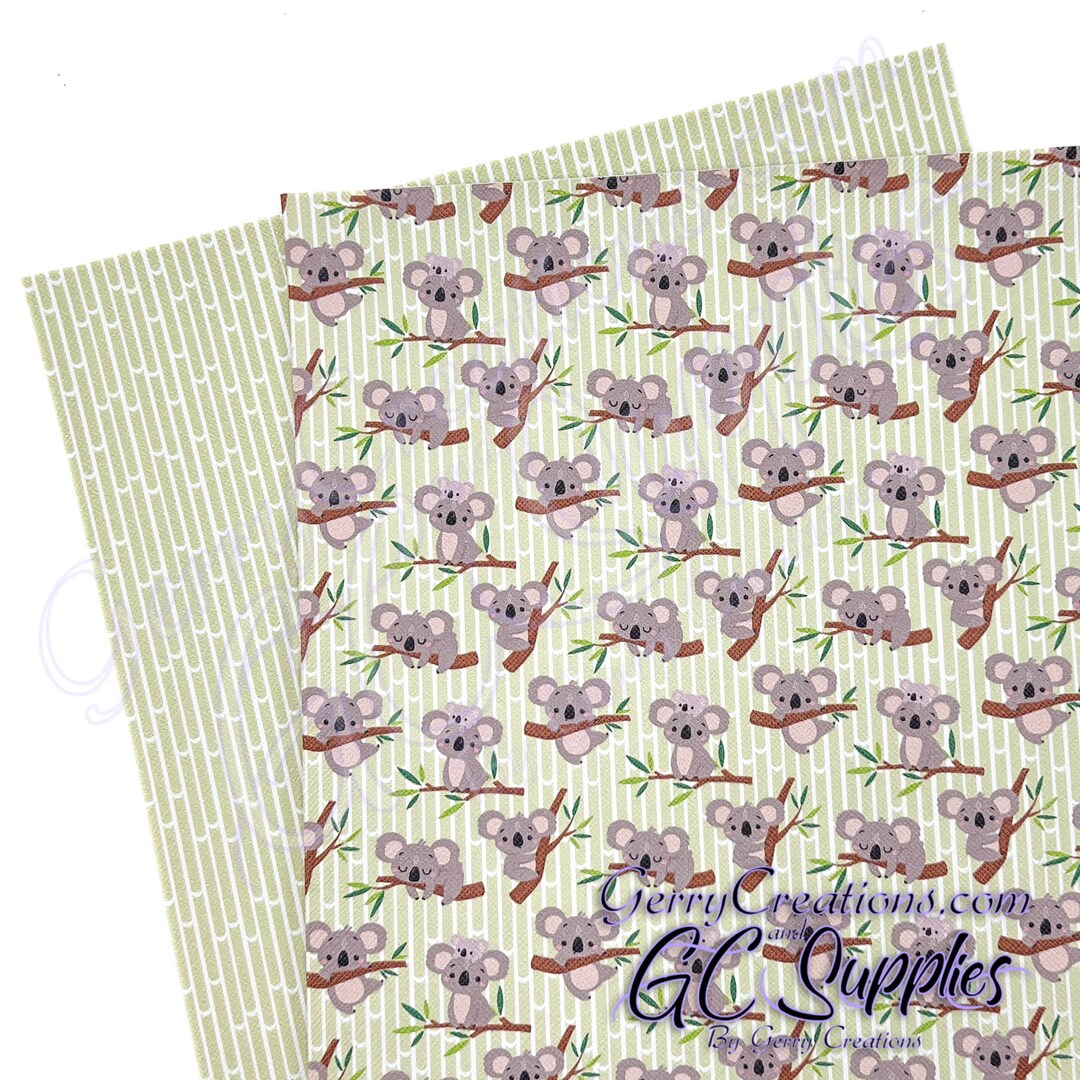 Koala Cuties - Faux Leather USDR - Half Sheets - Set of 2 - Scattered ...