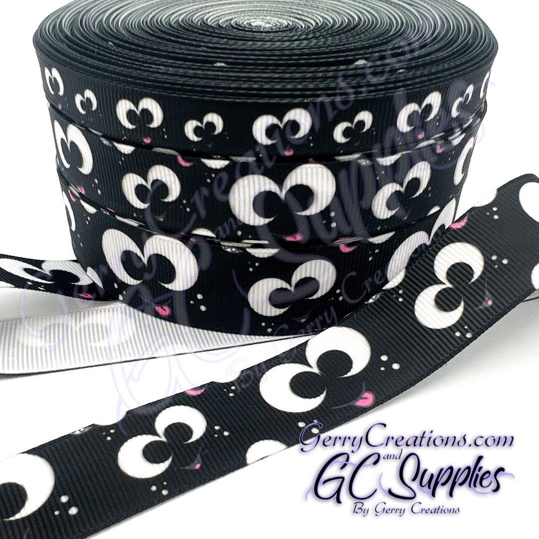 Bugs USDR Grosgrain Ribbon 7/8, 5/8 & 3/8 Firefly Bug Eyes Smiley Face ...