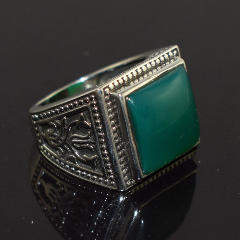 Big Square Stone Ring - Etsy