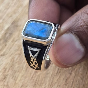 Lucifer Morningstar Rings | 925 Sterling Silver | Emerald Shape ...