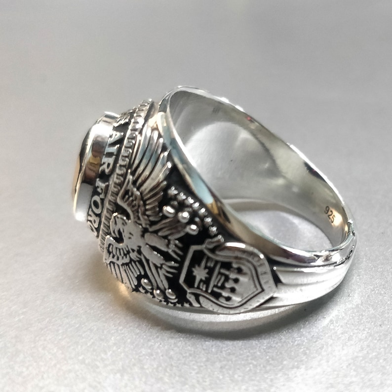 US Air Force Ring , USAF, 925 Sterling Silver, American Men Ring Us Air ...