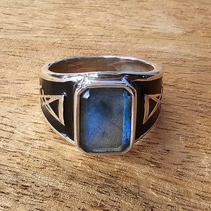 Lucifer Morningstar Rings | 925 Sterling Silver | Emerald Shape ...