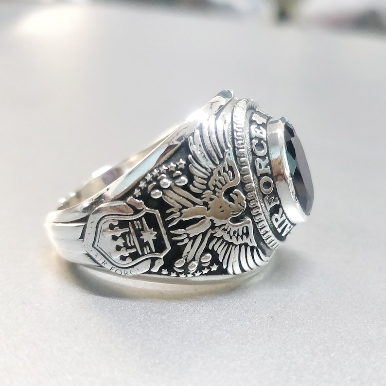 US Air Force Ring , USAF, 925 Sterling Silver, American Men Ring Us Air ...