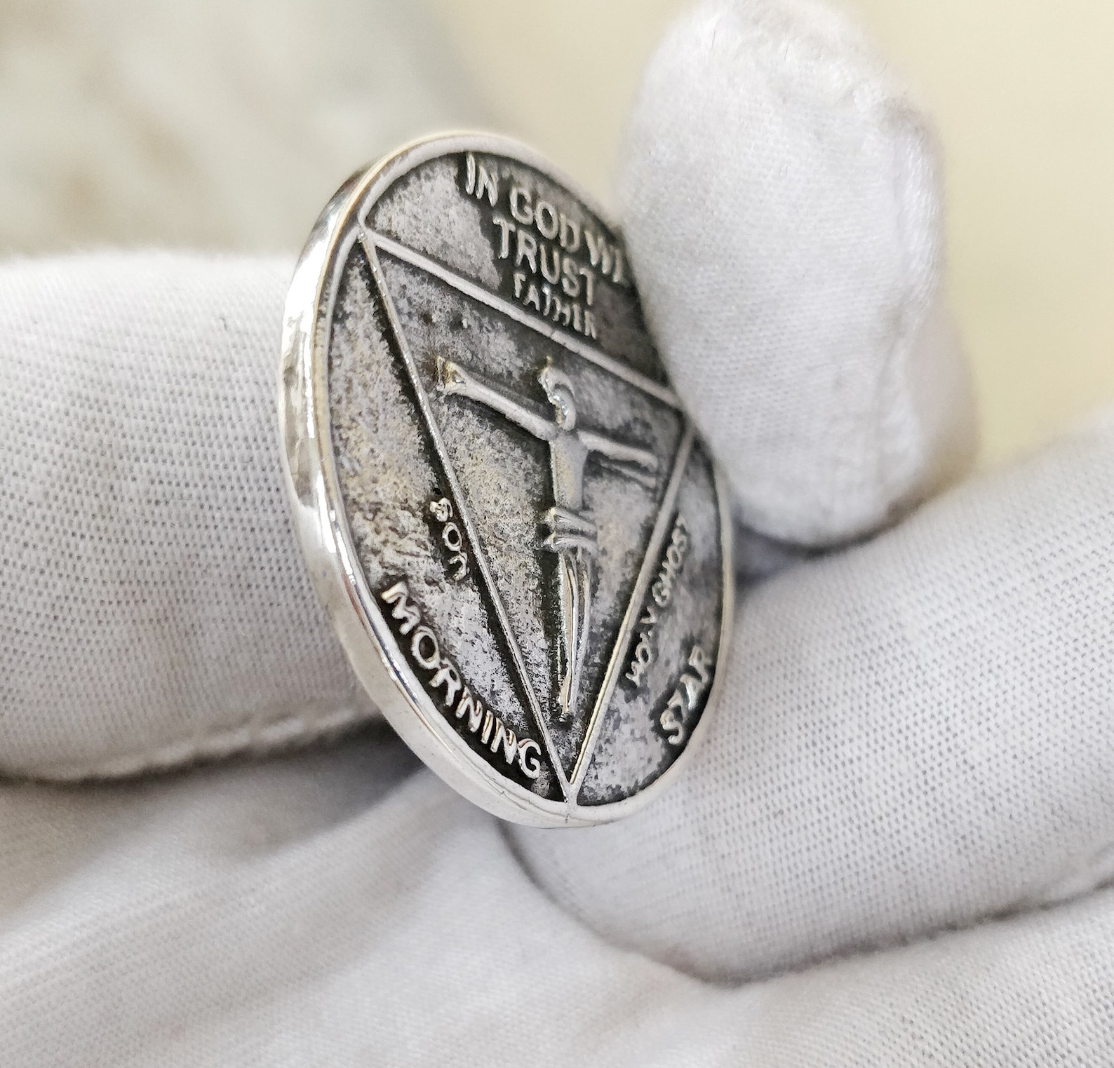 Lucifer Pentecostal Coin Silver Coins Lucifer COIN Solid 925 - Etsy