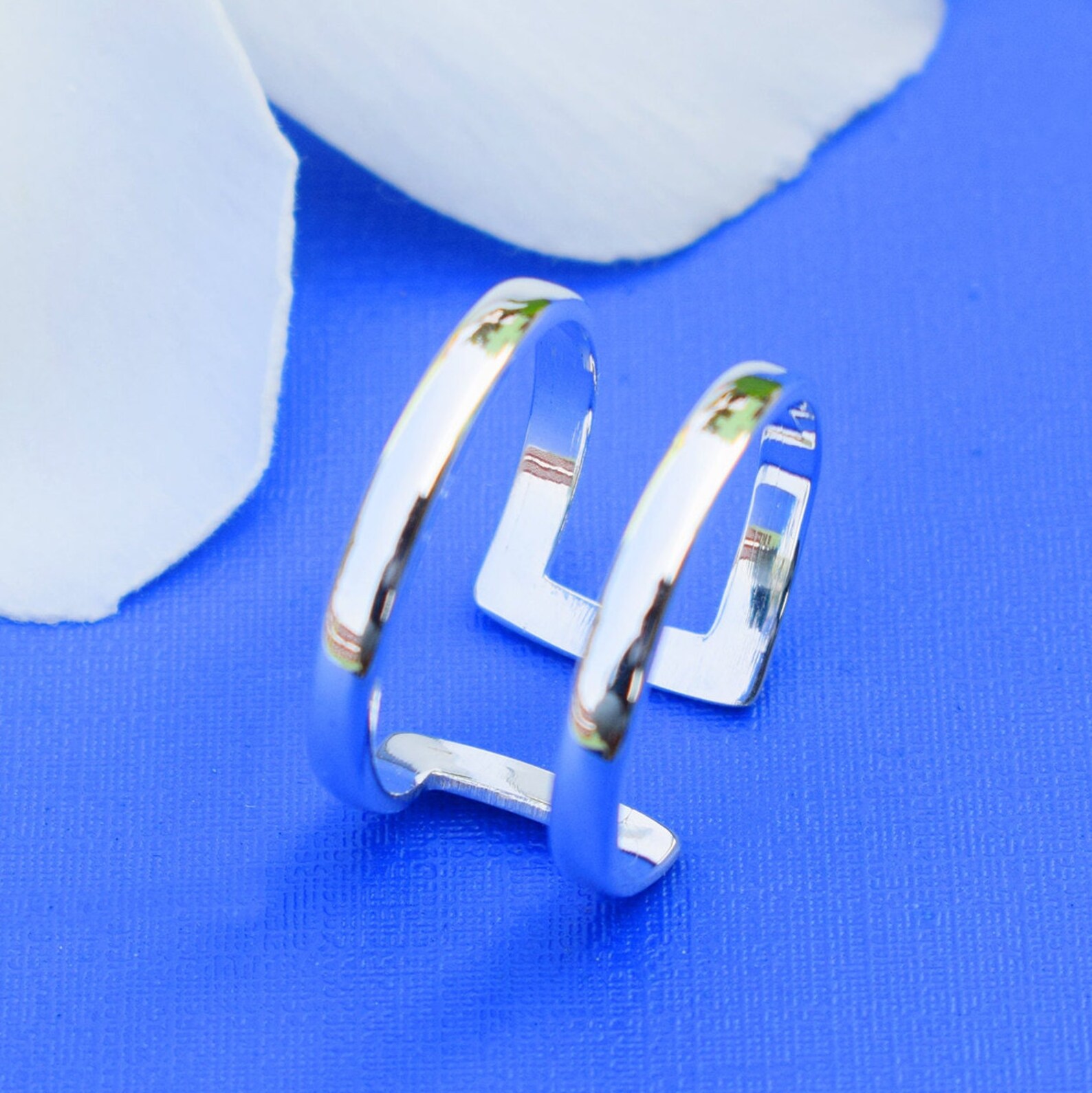 925 Sterling Silver Rings, Double Band Rings, Fashionable Ring for ...