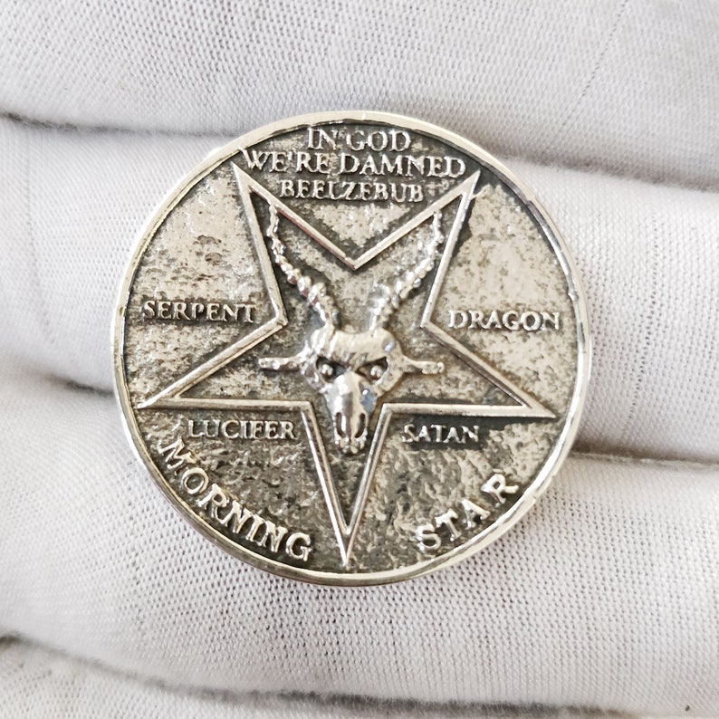 Lucifer Pentecostal Coin Silver Coins Lucifer COIN Solid 925 Sterling ...