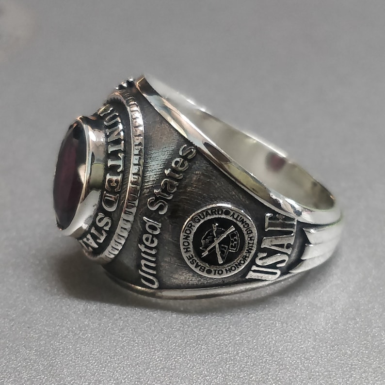 US Air Force Ring , USAF, 925 Sterling Silver, American Men Ring Us Air ...
