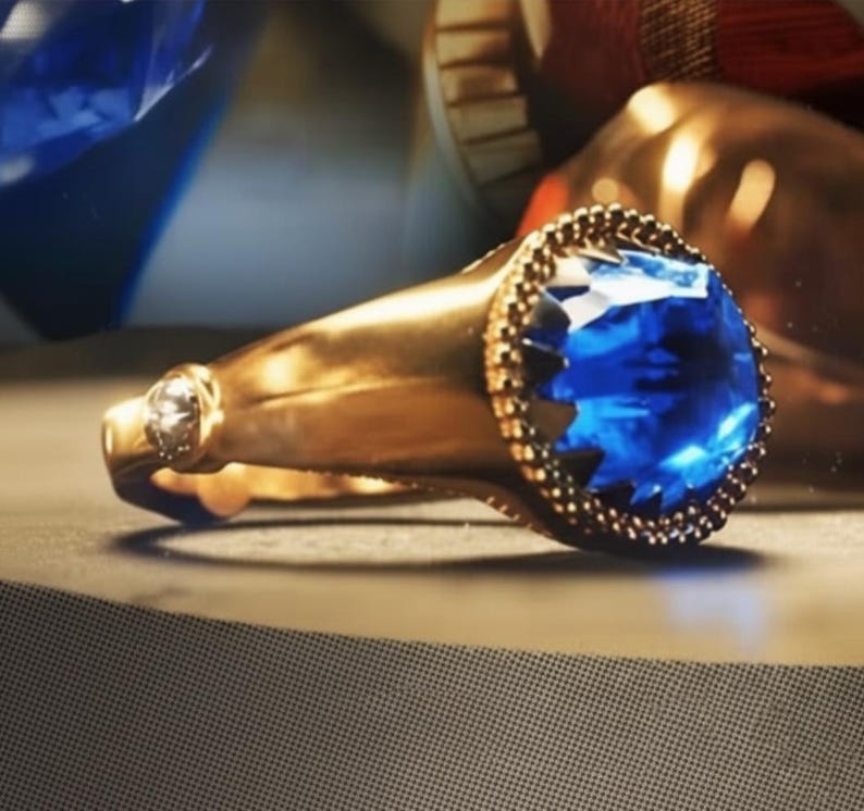 Vilya Ring 925 Sterling Silver | Elven Ring of Air | Fantasy Inspired ...