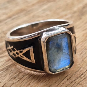 Lucifer Morningstar Rings | 925 Sterling Silver | Emerald Shape ...