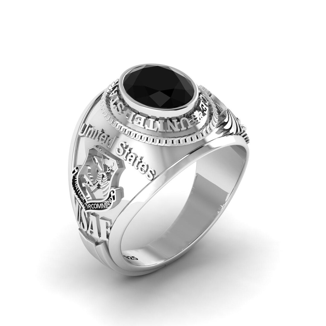 US Air Force Ring, USAF, 925 Sterling Silver, Strategic Air Command US ...