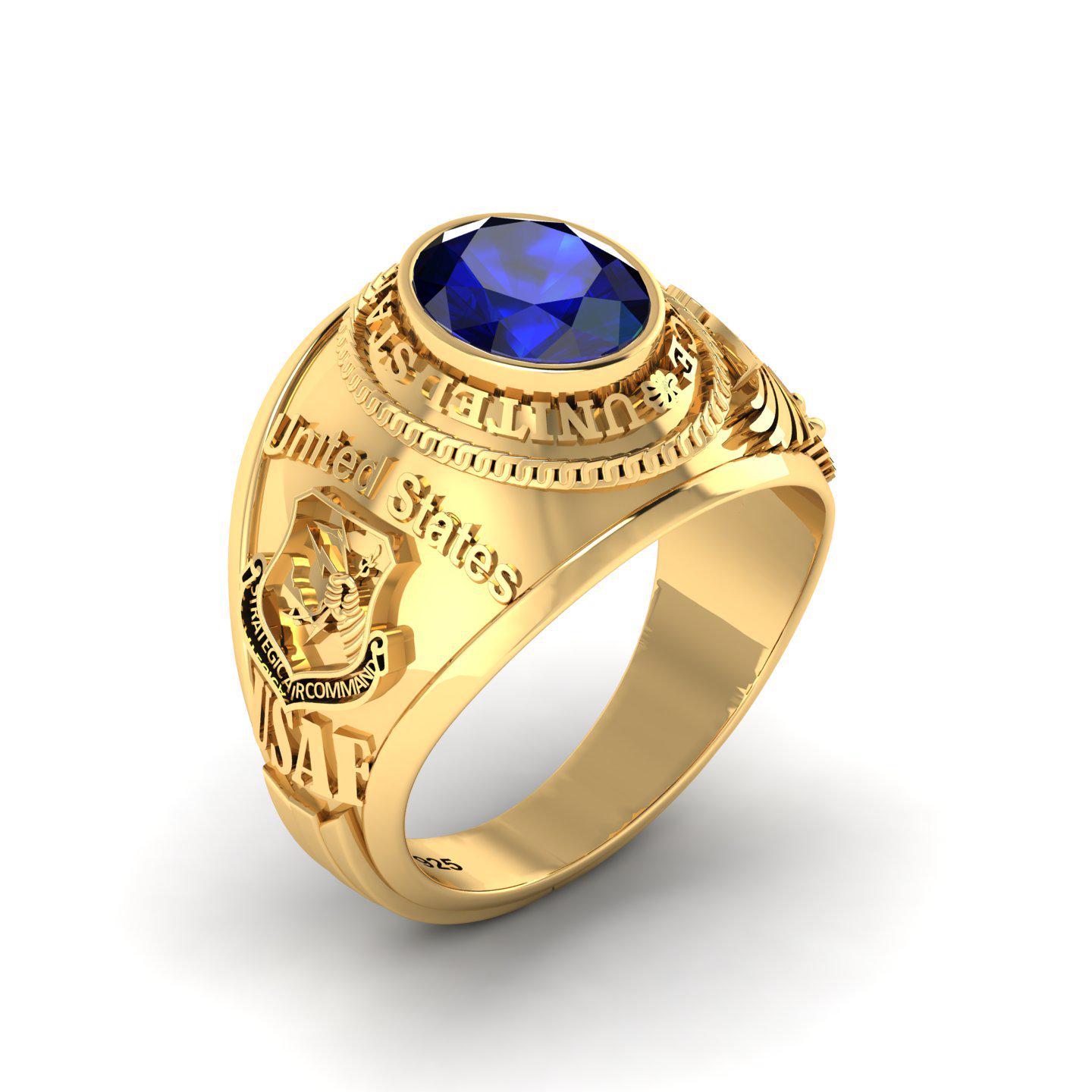 925 US Air Force Ring, USAF, 925 Sterling Silver, Strategic Air Command ...