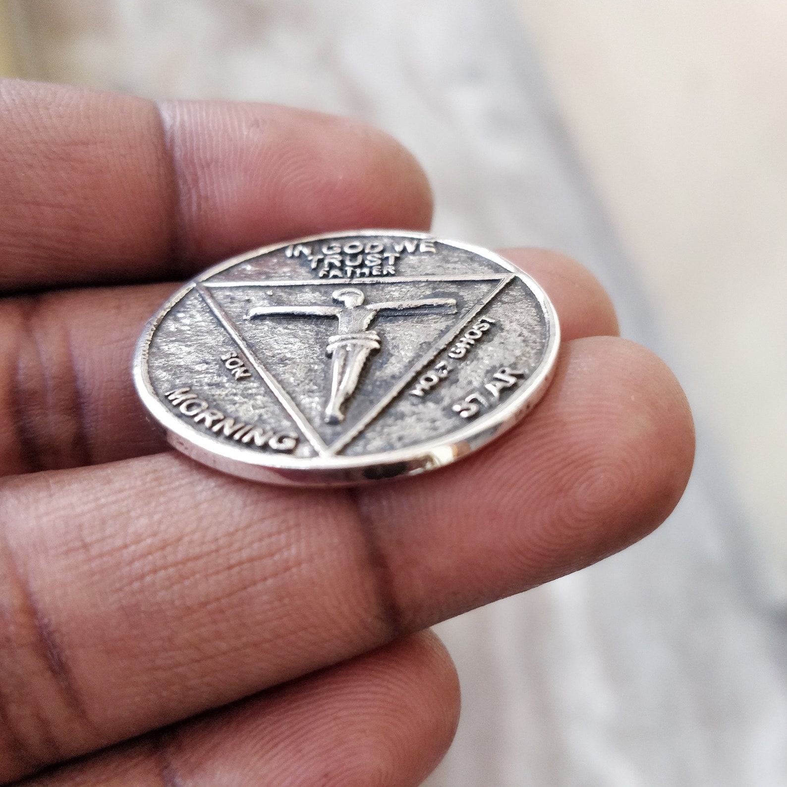 Lucifer Pentecostal Coin Silver Coins Lucifer COIN Solid 925 - Etsy