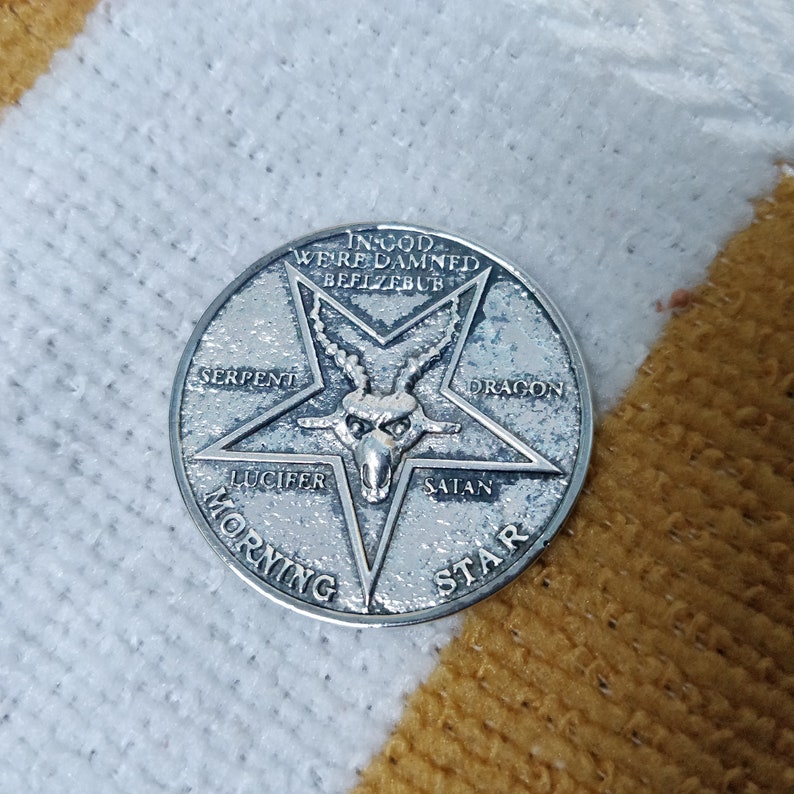 Lucifer Pentecostal Coin Silver Coins Lucifer COIN Solid 925 Sterling ...