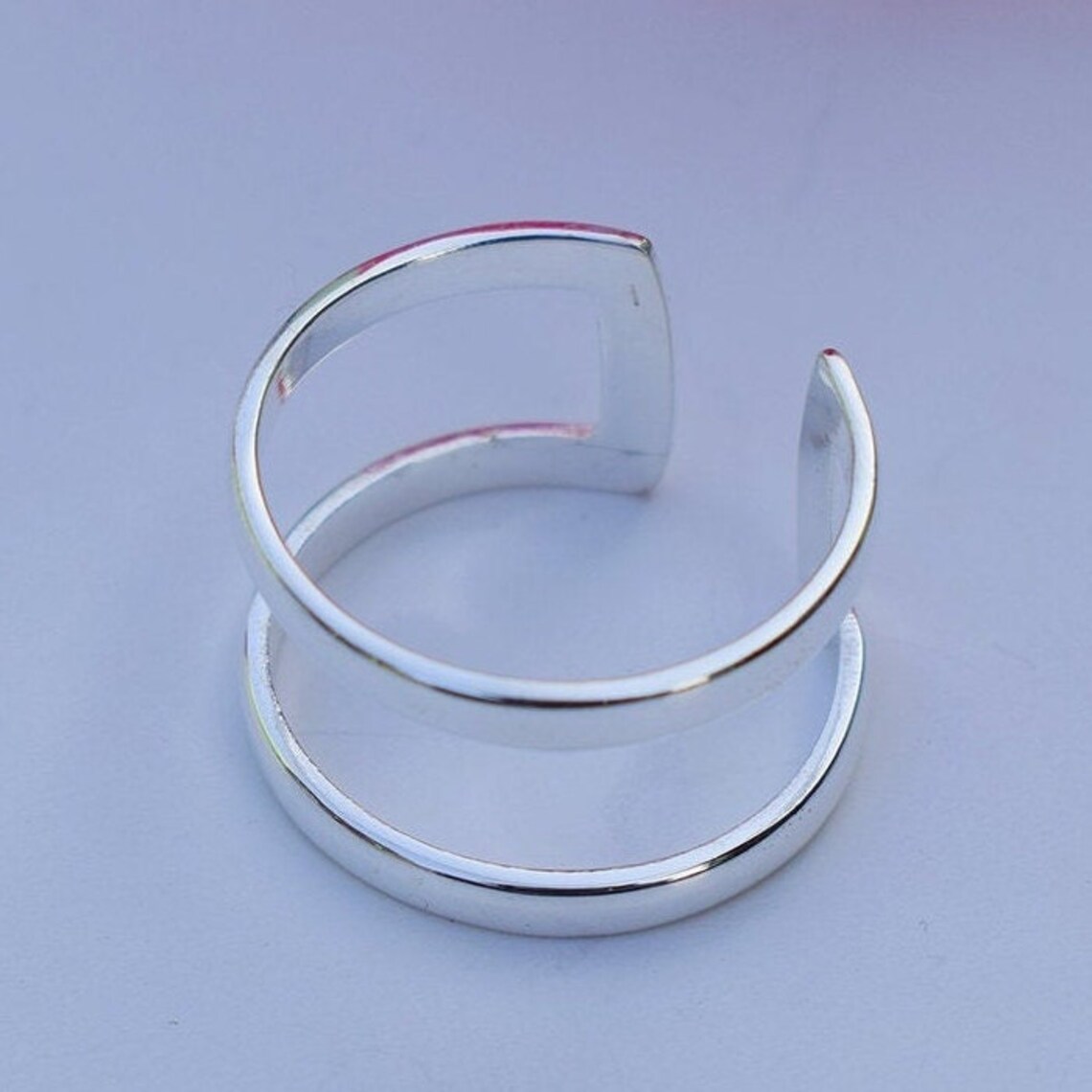 925 Sterling Silver Rings, Double Band Rings, Fashionable Ring for ...