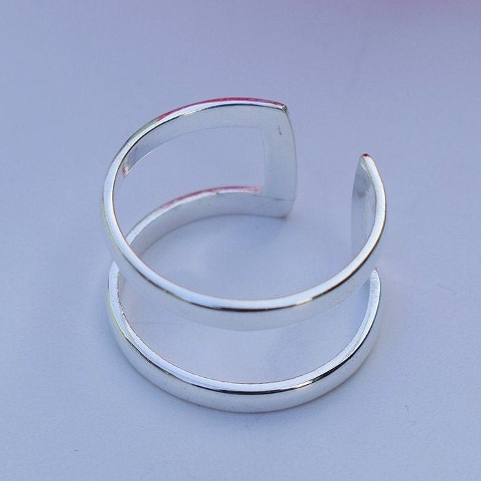 925 Sterling Silver Rings, Double Band Rings, Fashionable Ring for ...