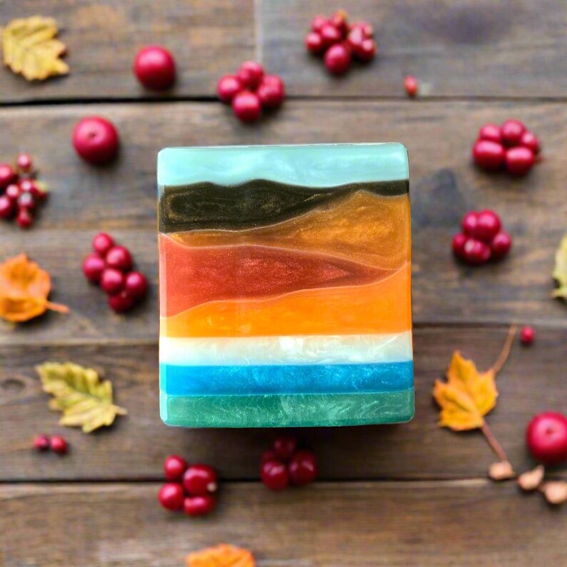 Fall Colors Handcrafted Glycerin Soap: Fall Landscape Vista Art, Apple ...