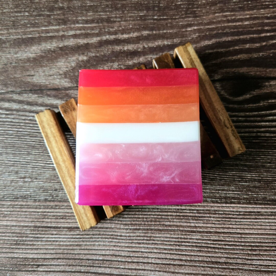 Lesbian Pride Glycerin Soap Bar, LGBTQ Pride Soap, Handcrafted Artisan Soap, Gifts for Pride ...