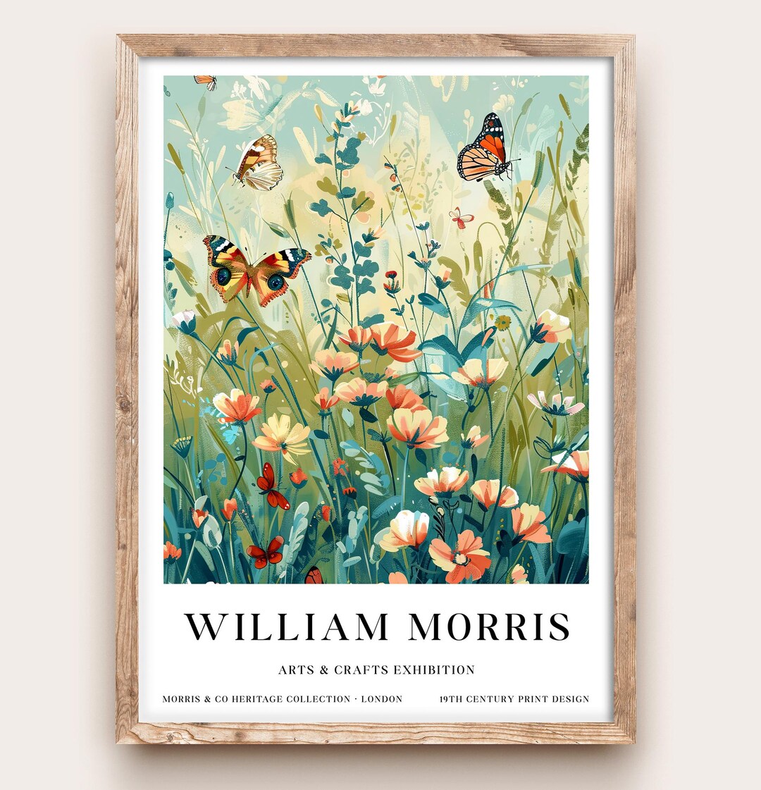 William Morris Butterfly Poster Vintage Insect Wall Art Classic ...