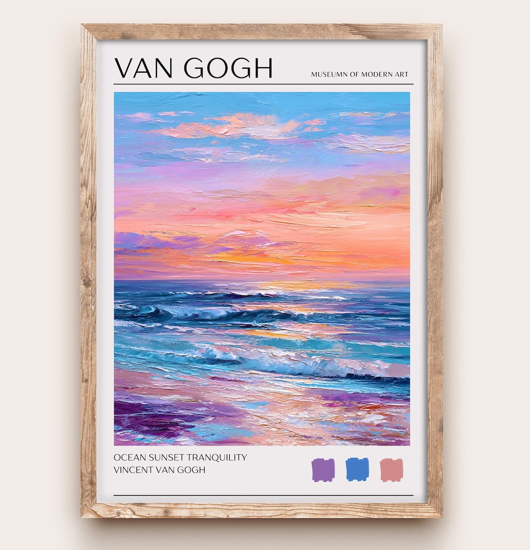 Vincent Van Gogh Ocean Waves Poster Impressionist Seascape Print ...