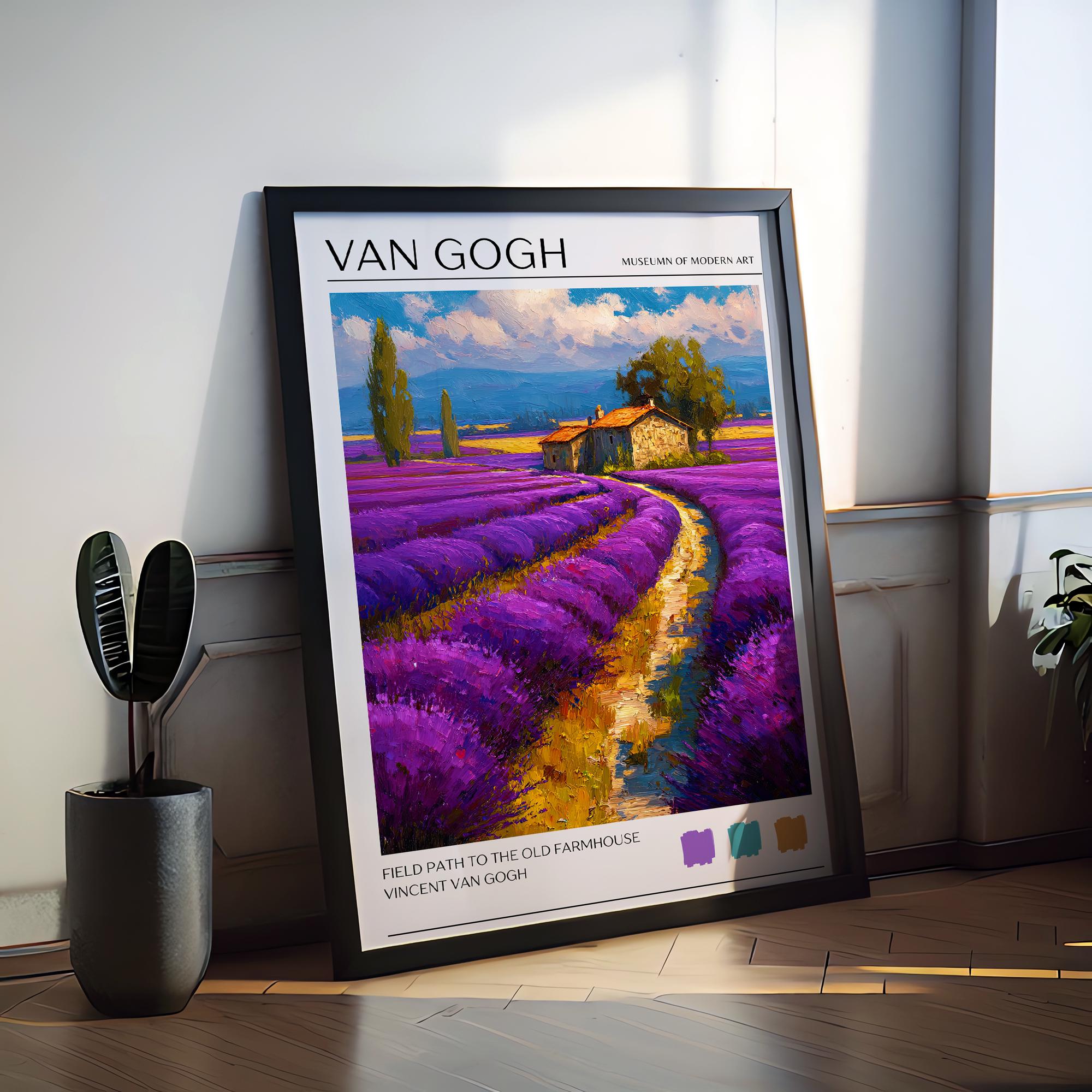 Vincent Van Gogh Lavender Hills Poster Impressionist Landscape Print ...