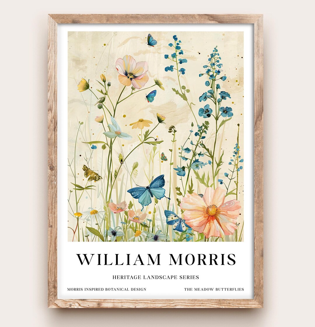 William Morris Butterflies Poster Vintage Insect Wall Art Classic ...