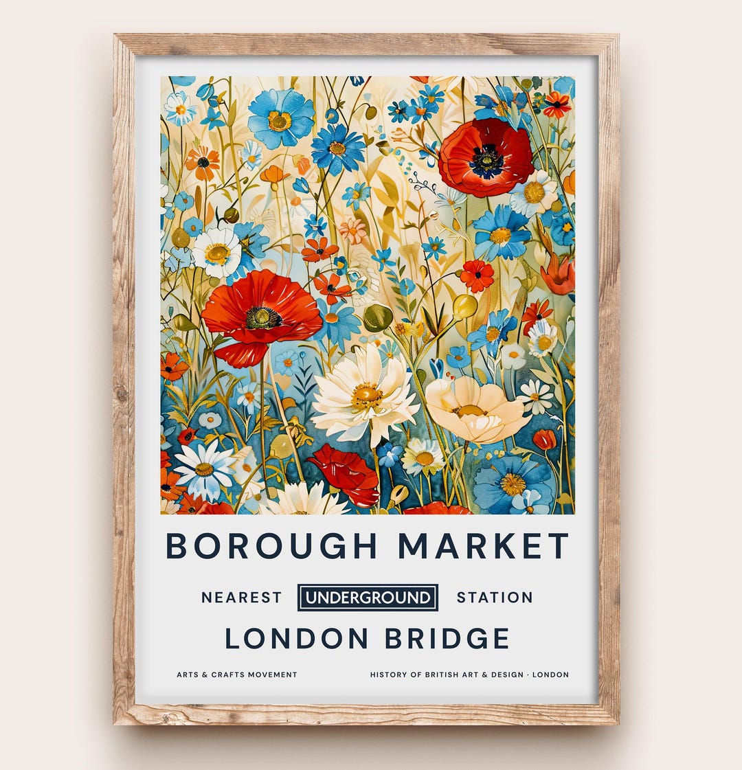 William Morris Borough Market Poster Vintage Botanical Wall Art Classic ...
