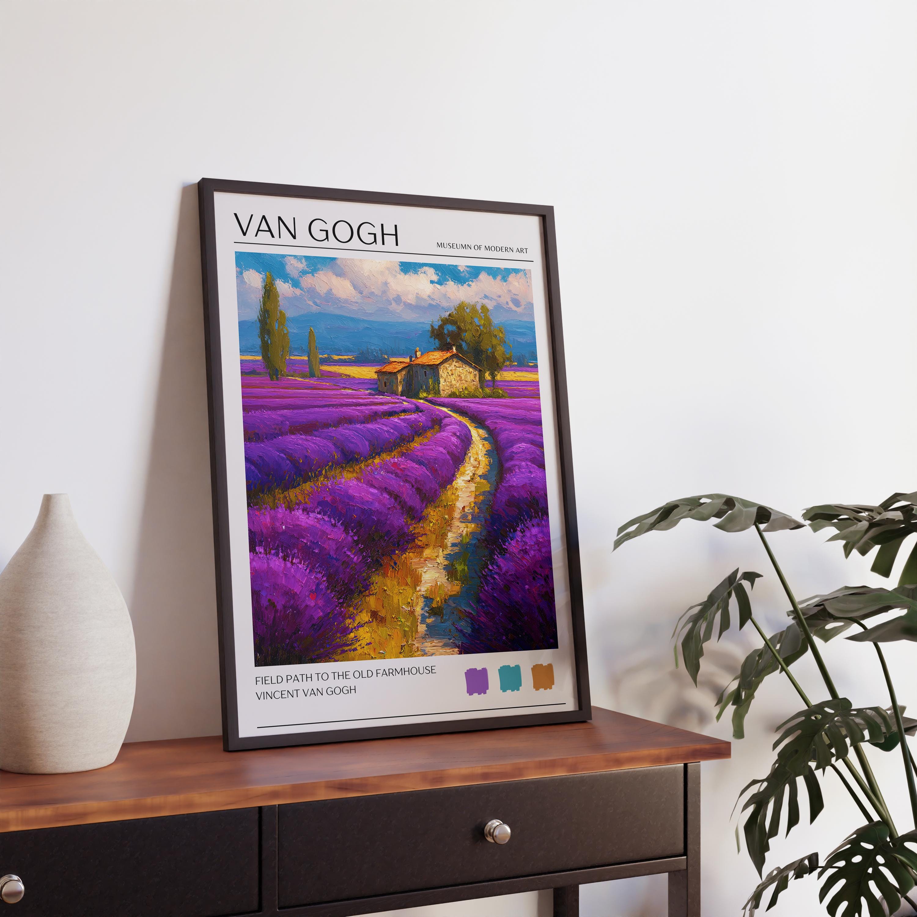 Vincent Van Gogh Lavender Hills Poster Impressionist Landscape Print ...