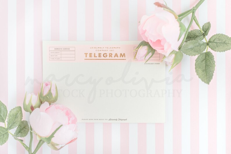 Pink and White Mock up Telegram - Etsy Canada