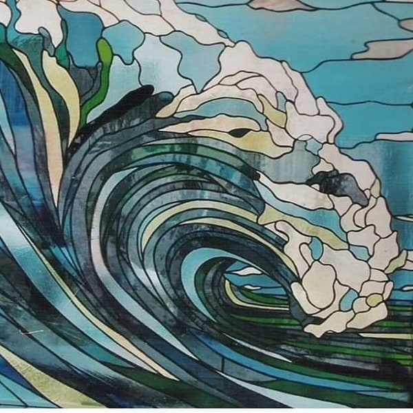 Beach Stained Glass - Etsy