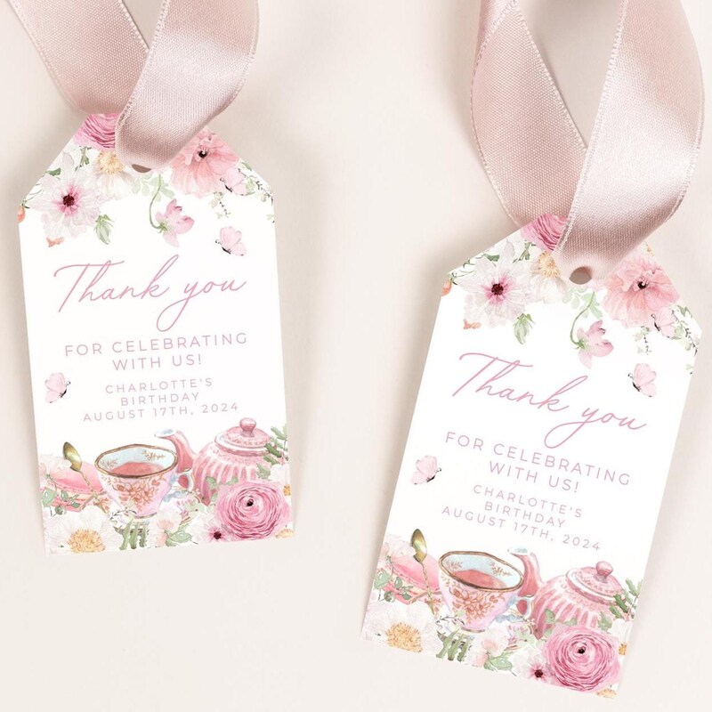 Tea Party Favor Tags - Etsy
