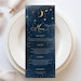 Editable Menu Template Birthday Outer Space Party | Menu Card Galaxy ...