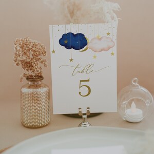 Blush and Navy Table Numbers, Twinkle Twinkle Little Star Table Numbers ...