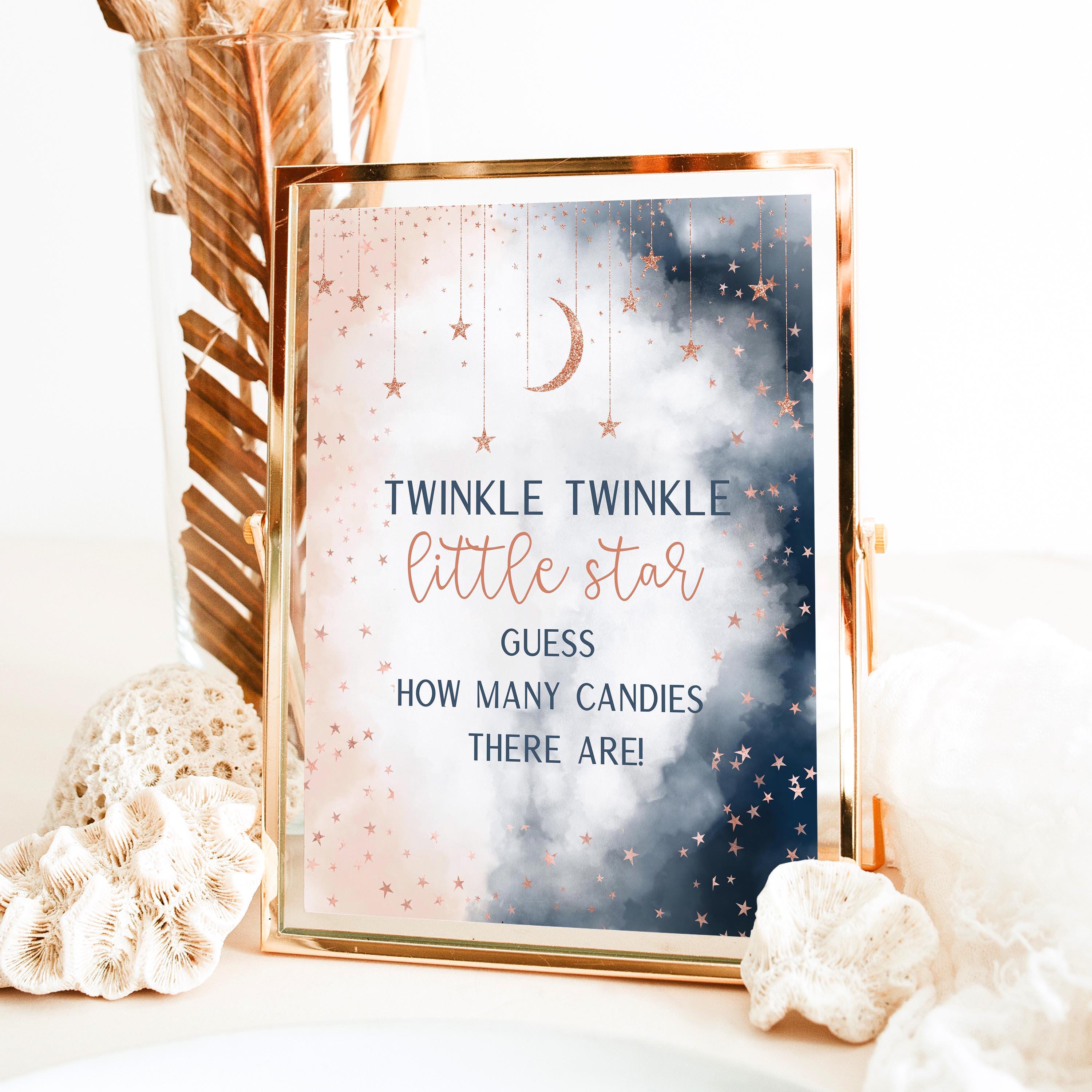 Twinkle Twinkle Little Star Guess How Many Candies Sign, 8x10", Instant ...