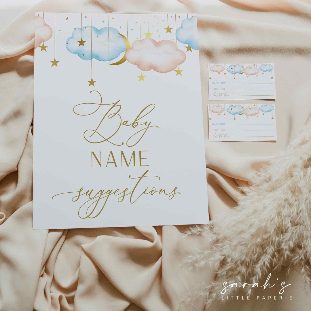 Name Suggestions Sign + Cards, Twinkle Twinkle Little Star Gender ...