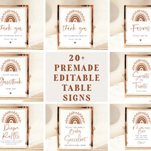 Boho Rainbow Mega Bundle, Baby Shower Mega Bundle, Bohemian Baby Shower ...