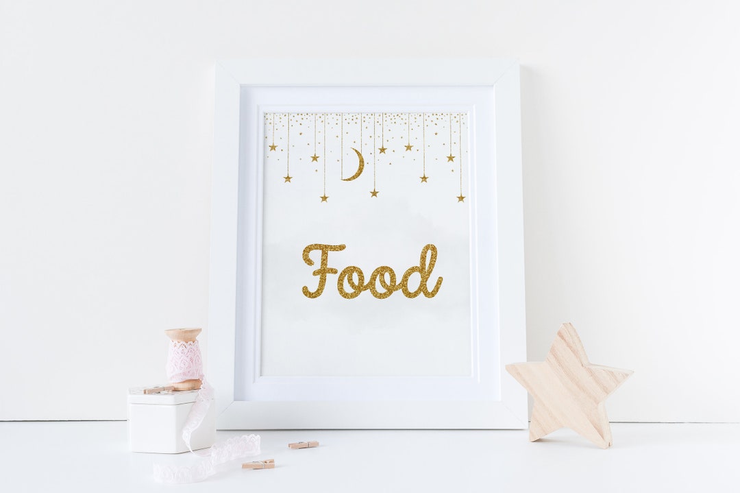 Food Sign, Twinkle Twinkle Little Star Baby Shower Food Sign, Baby ...